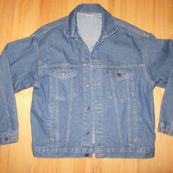 Tyca | Jackets & Coats | Vtg Tyca Embossed Denim Jacketam Legionsmall ...